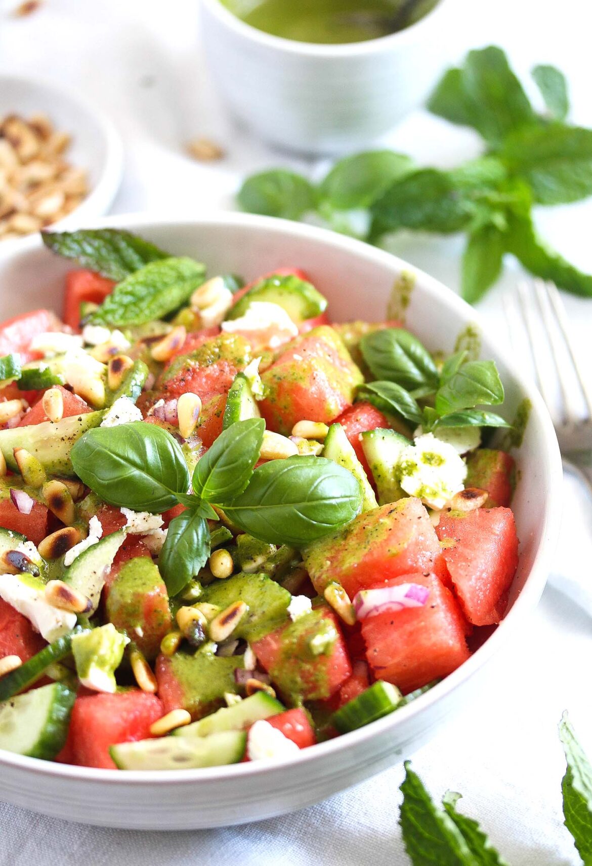 Watermelon Feta Balsamic Salad - Where Is My Spoon