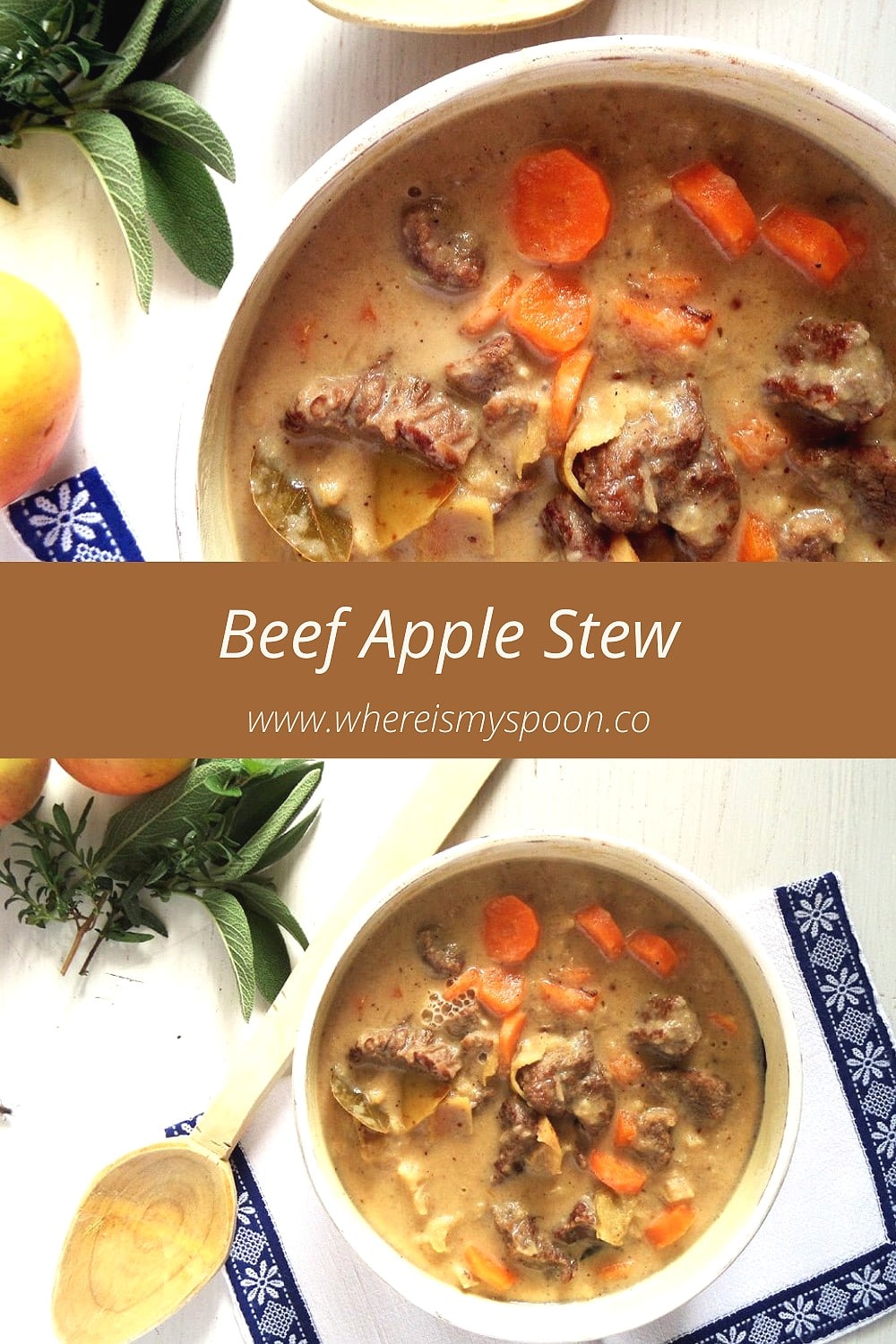 Dutch Oven Beef Stew with Apples (Slow-Cooked)
