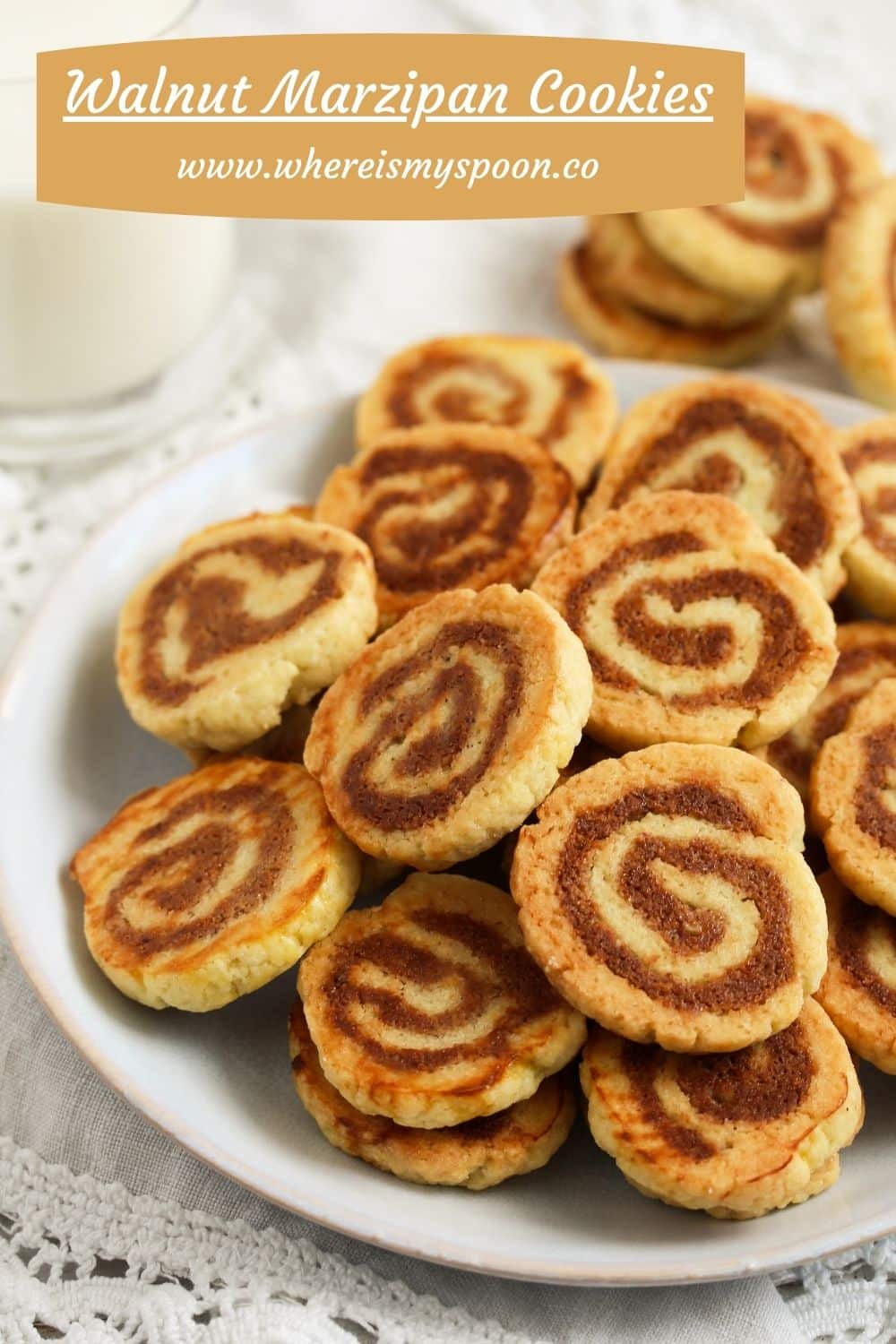 German Walnut Marzipan Cookies - Where Is My Spoon