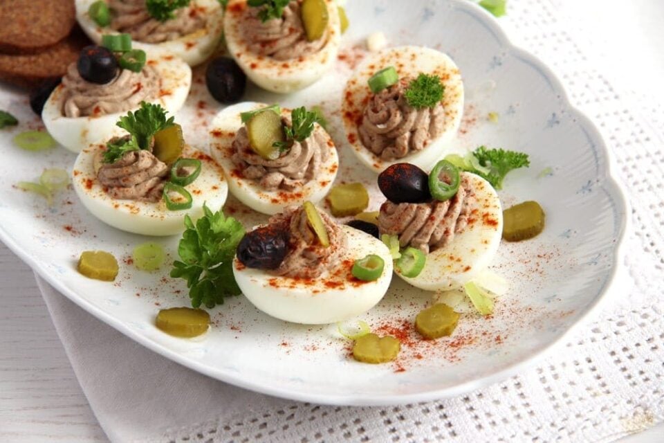 Romanian Deviled Eggs (with Liver Pate) - Where Is My Spoon