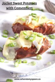 Sweet Potato Jackets (with Camembert and Green Onions)