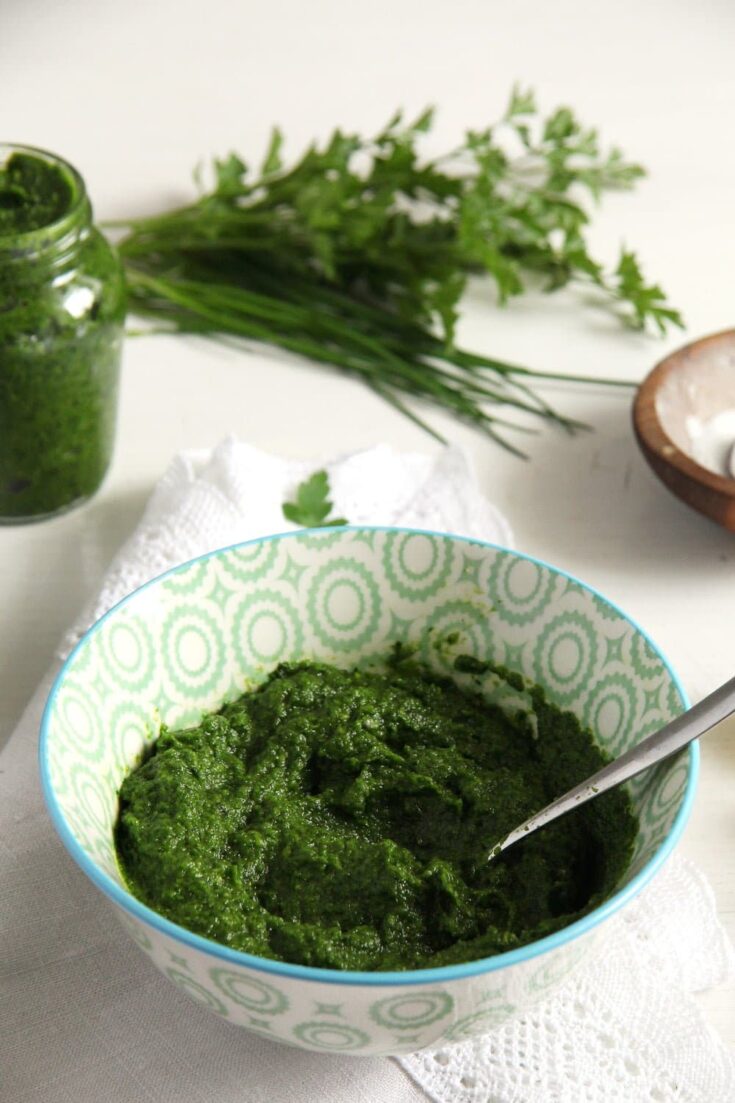 Parsley Paste (Herb Paste with Garlic) - Where Is My Spoon