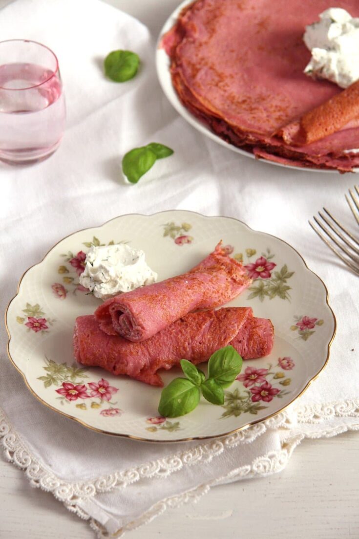 Pink Beetroot Crepes (Sweet or Savory Filling) - Where Is My Spoon