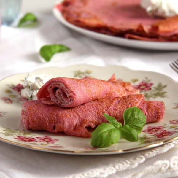 Pink Beetroot Crepes (Sweet or Savory Filling) - Where Is My Spoon
