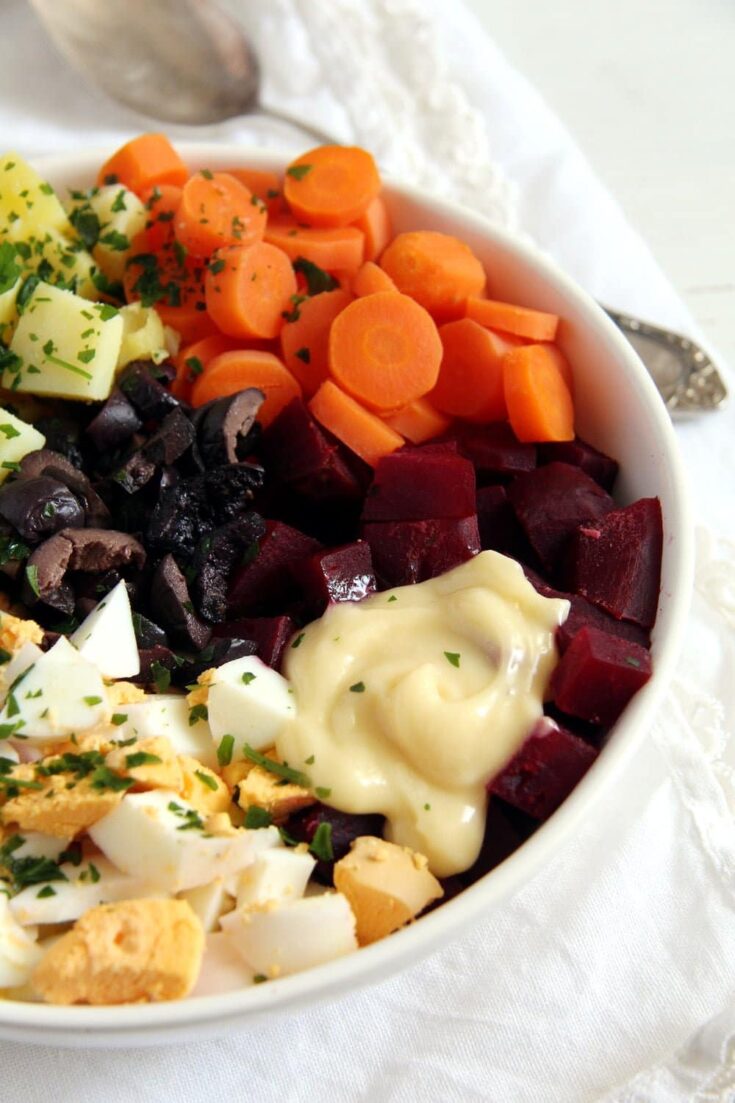 Salad Russe - Russian Salad Recipe - Where Is My Spoon