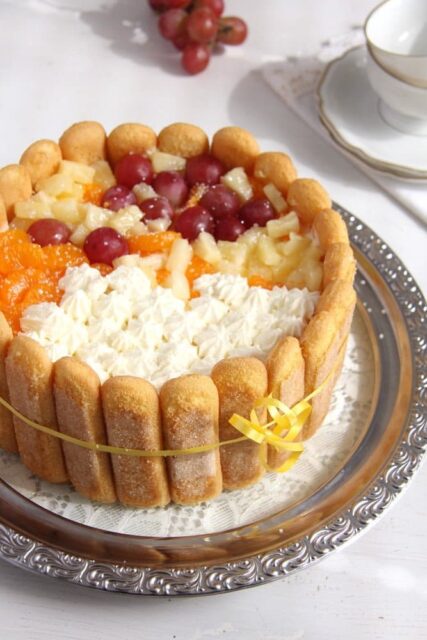 Romanian Diplomat Cake (Charlotte Torte)