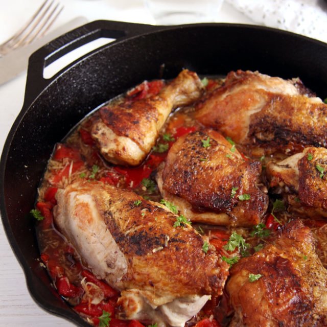 Gypsy Chicken (in Cast-Iron Skillet)