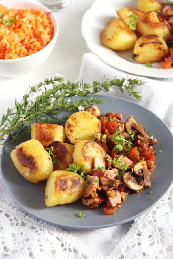 Fried Potatoes with Bacon and Ham (Gypsy Recipe)