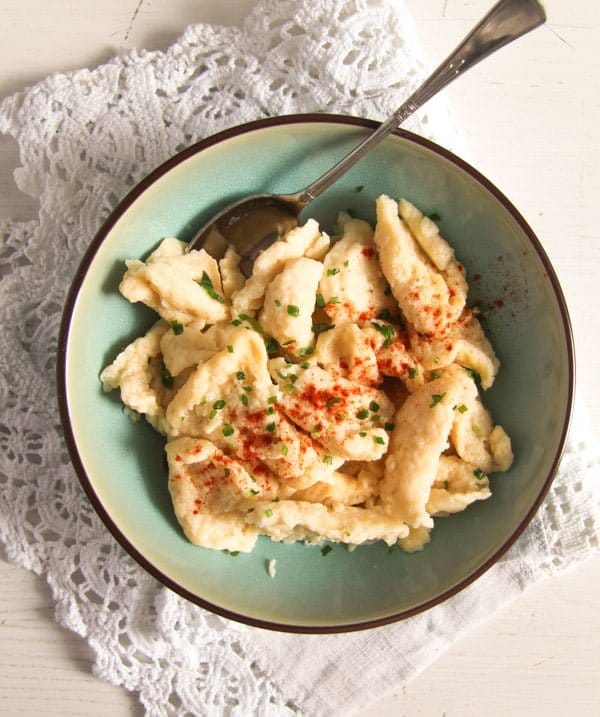 Nokedli - Hungarian Dumplings for Goulash or Paprikash
