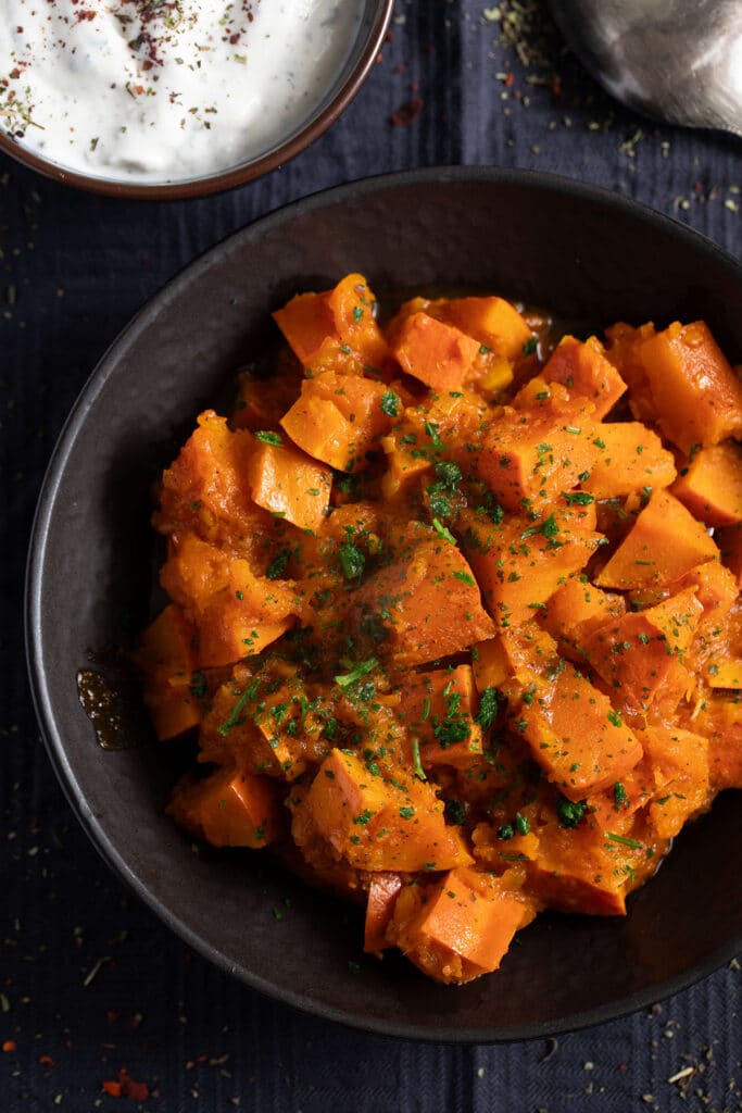Braised Pumpkin – Spicy Stewed Pumpkin - Where Is My Spoon