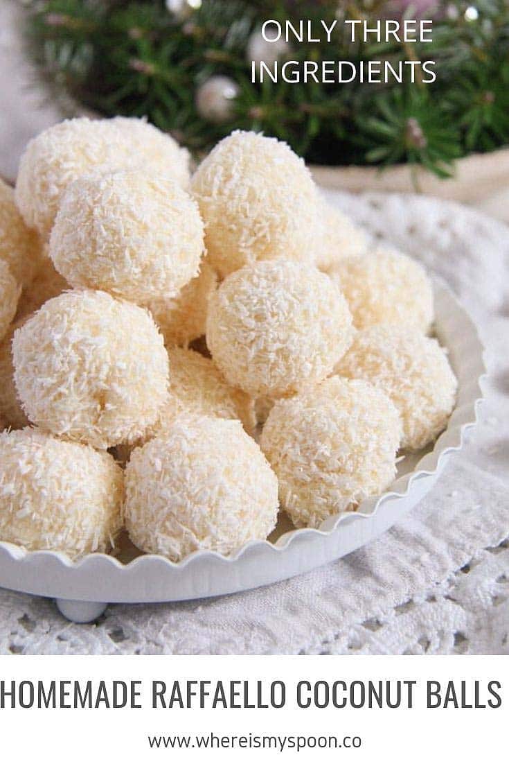 Three Ingredient Homemade Raffaello Coconut Balls