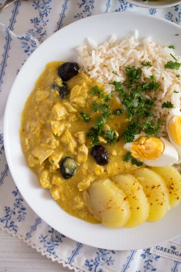 Aji de Gallina or Chicken Stew (Peruvian Food Recipes)