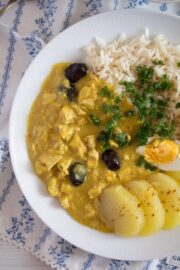 Aji de Gallina or Chicken Stew (Peruvian Food Recipes)