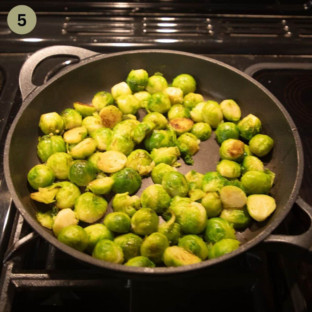 Pan-Fried German Brussels Sprouts with Bacon - Where Is My Spoon