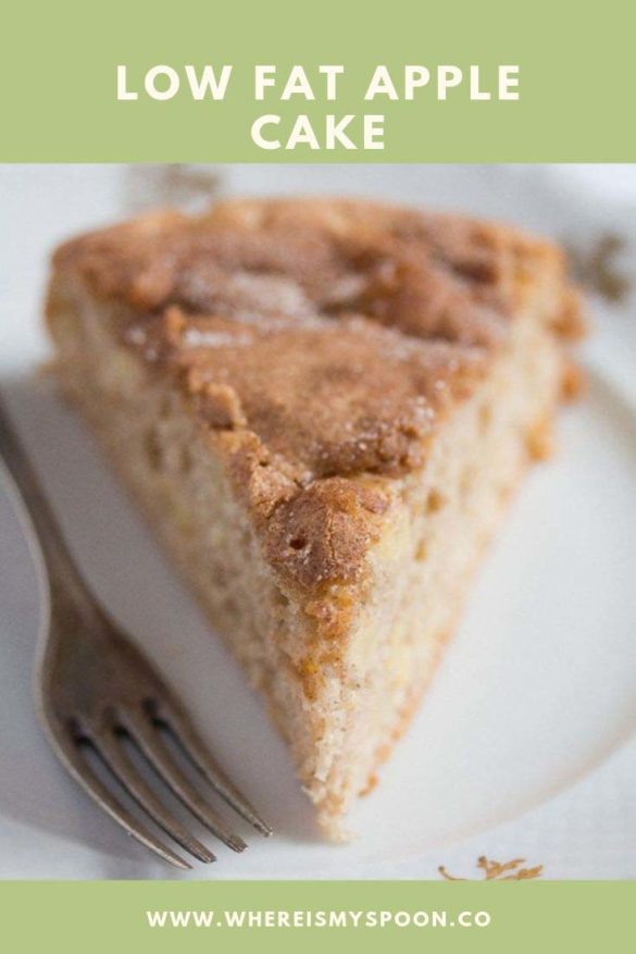Low-Fat Apple Cake (Low Calorie, Healthy Cake Recipe)