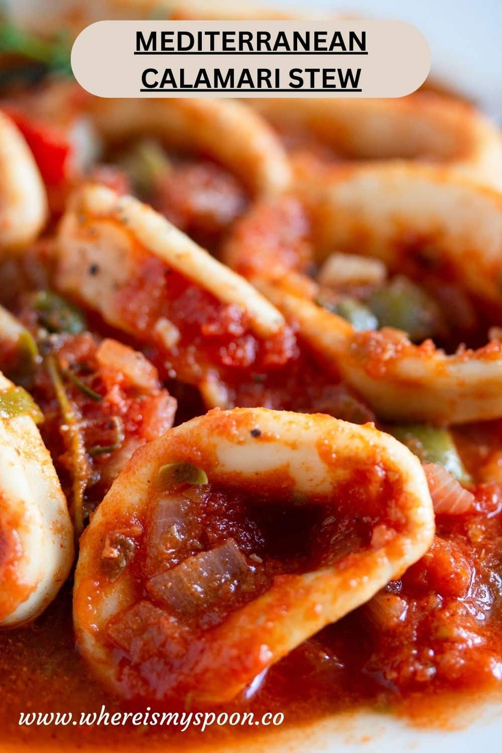 Calamari Stew in Tomato Sauce - Where Is My Spoon