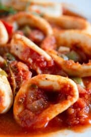 Calamari Stew in Tomato Sauce - Where Is My Spoon