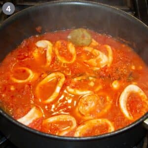 Calamari Stew in Tomato Sauce - Where Is My Spoon