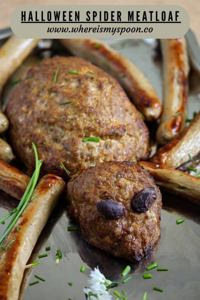 Halloween Spider Meatloaf – Pork and Beef Meatloaf