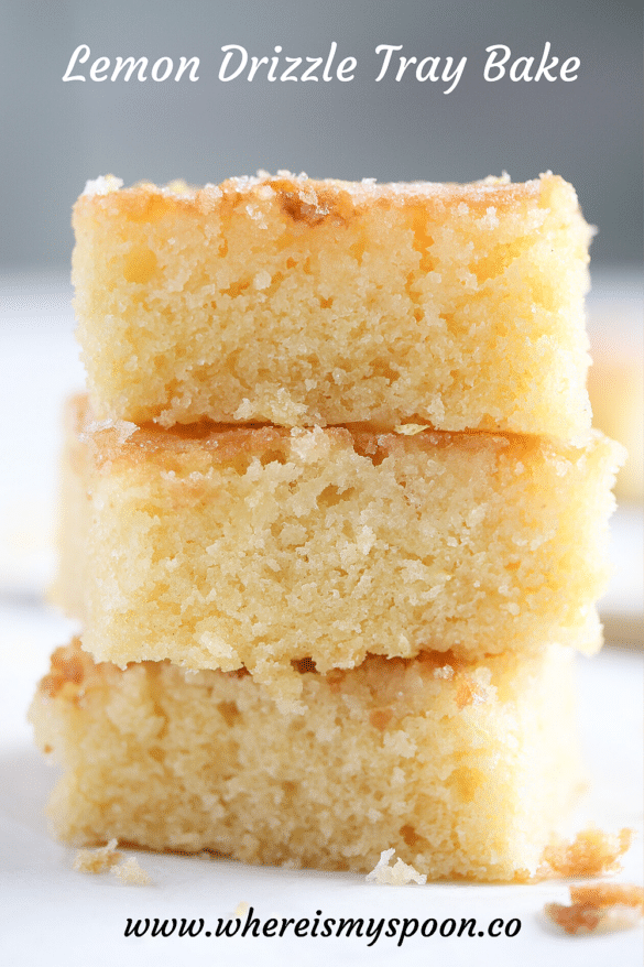 Lemon Drizzle Tray Bake (Soft Lemon Cake)