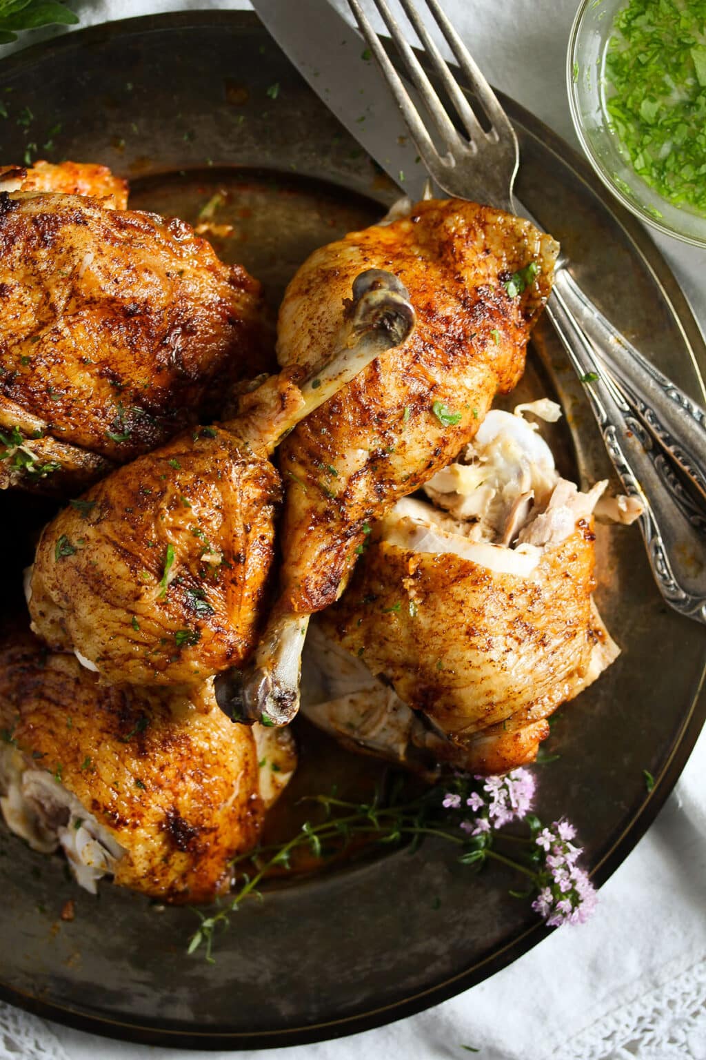 Roasted Half Chicken (Crispy Skin + Juicy Meat) - Where Is My Spoon