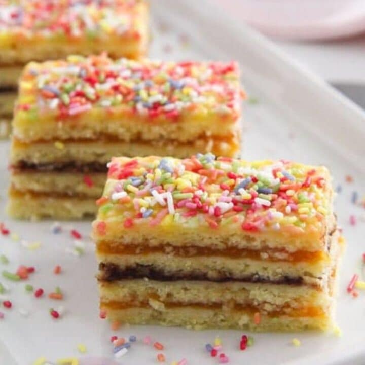 Layered Cake with Jam Filling – Romanian Harlequin Cake - Where Is My Spoon