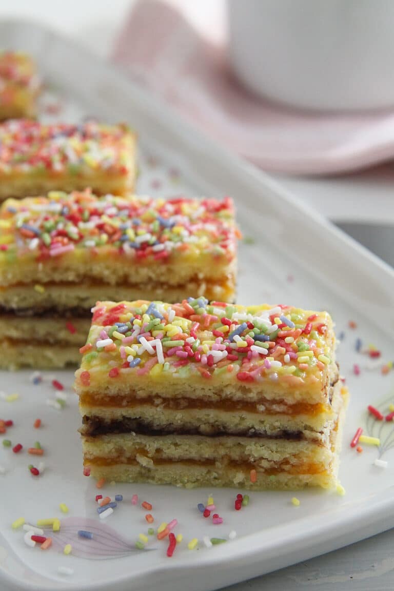 Layered Cake with Jam Filling – Romanian Harlequin Cake - Where Is My Spoon