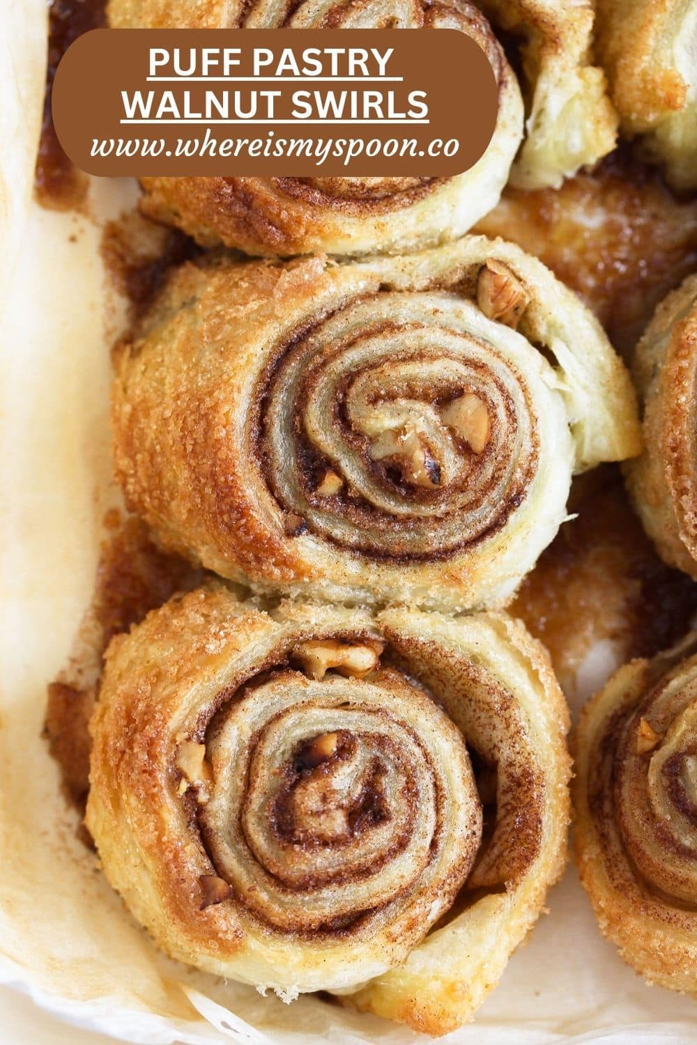 Walnut Puff Pastry Swirls - Where Is My Spoon