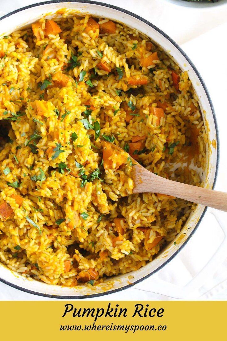 Pumpkin Rice Recipe (with Coconut Milk)