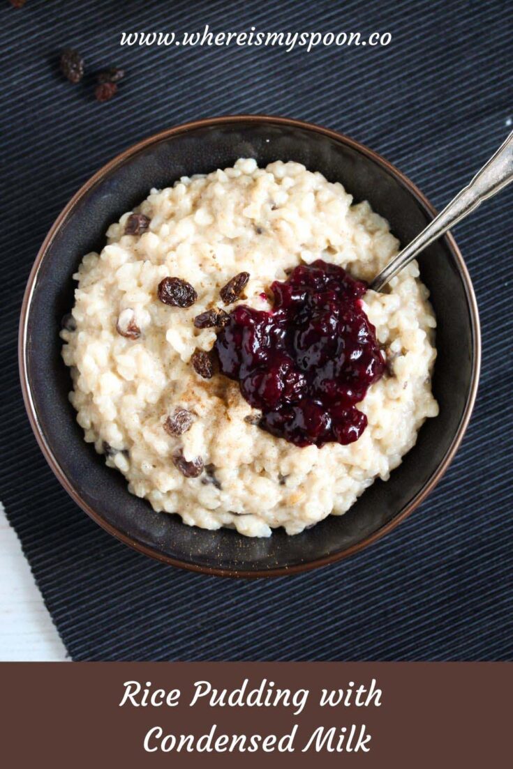 Creamy Condensed Milk Rice Pudding