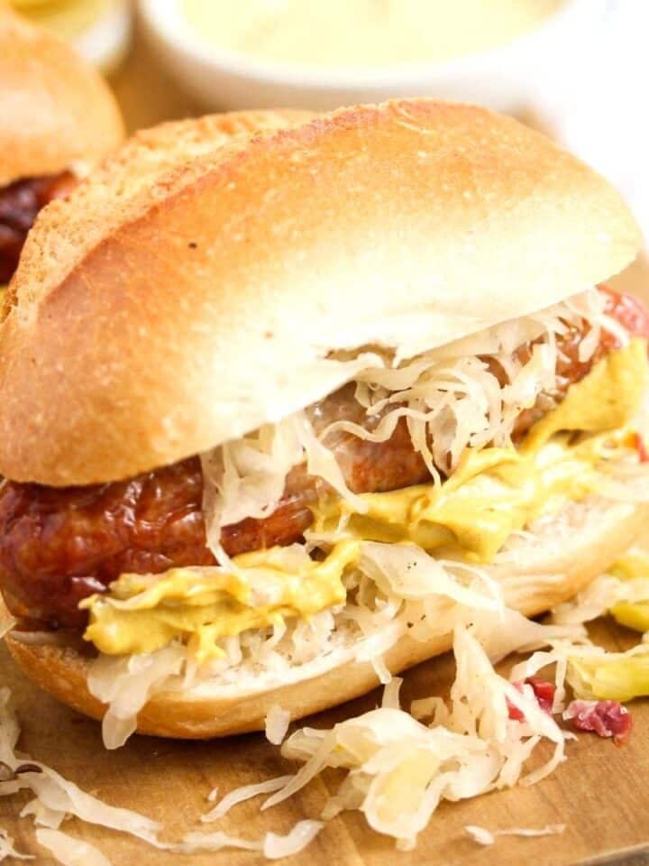 Brats with Sauerkraut - Where Is My Spoon