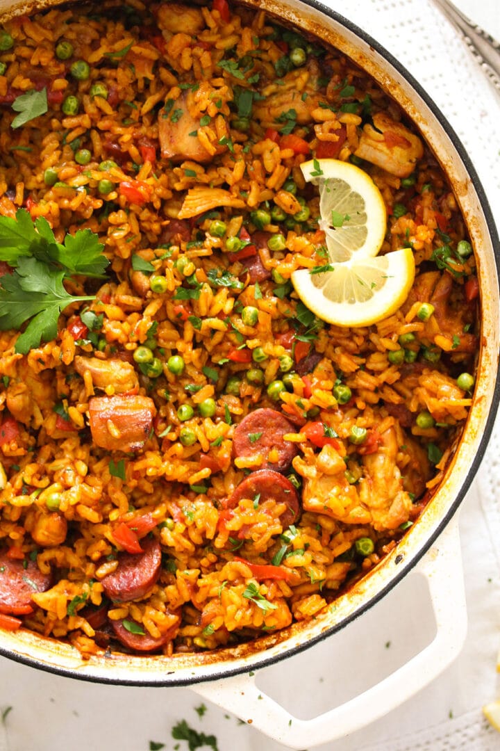 Chicken and Chorizo Paella - No Seafood - Where Is My Spoon