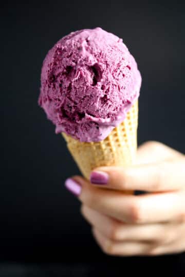 Black Currant Ice Cream (with Condensed Milk) - Where Is My Spoon
