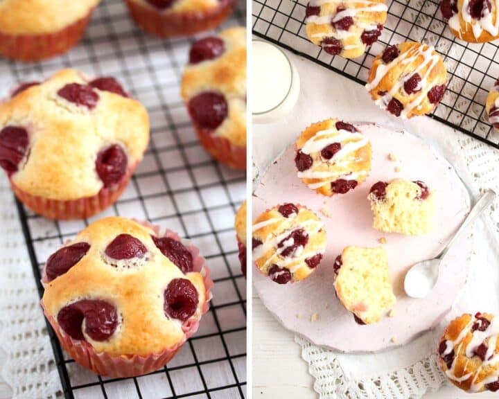 Fluffy Quark Muffins (Cherries, Other Fruit or Berries) - Where Is My Spoon