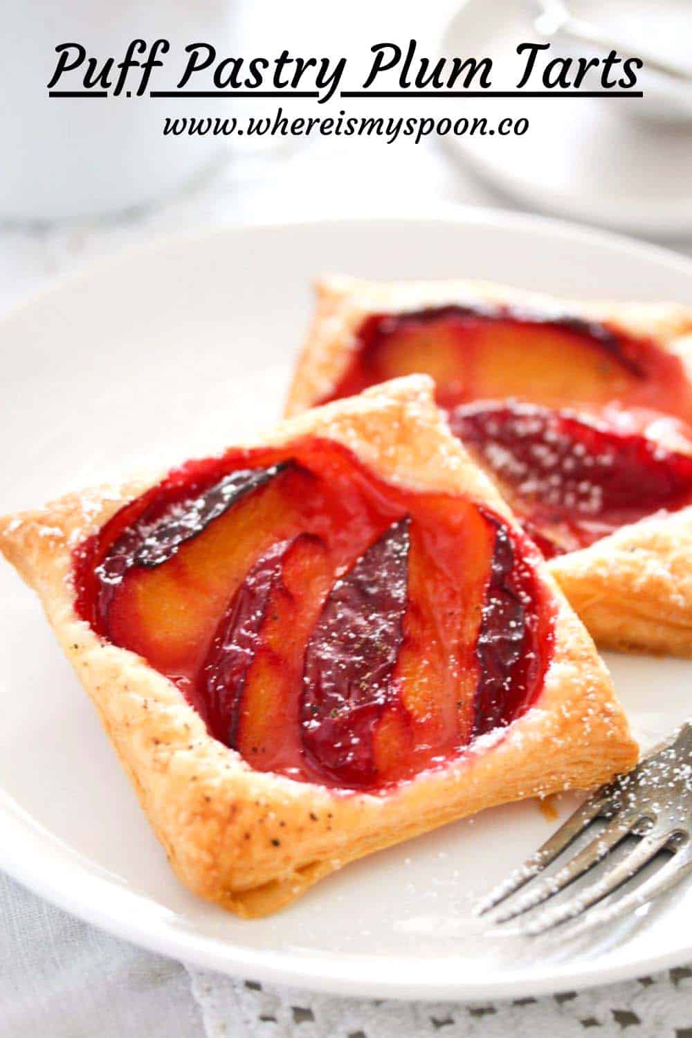 Puff Pastry Plum Tarts (3 Ingredients) - Where Is My Spoon