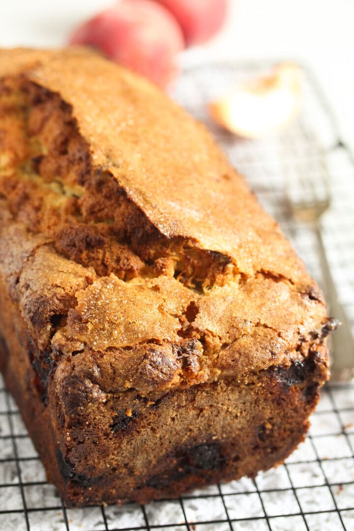 Peach Cobbler Bread - Where Is My Spoon