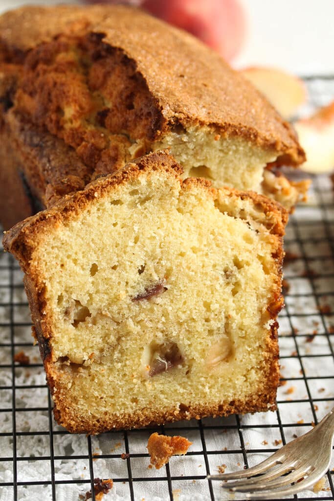 Peach Cobbler Bread - Where Is My Spoon