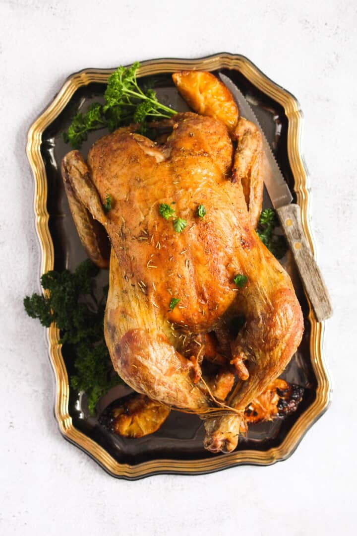 Crispy Roast Chicken for Christmas (with Oranges) - Where Is My Spoon