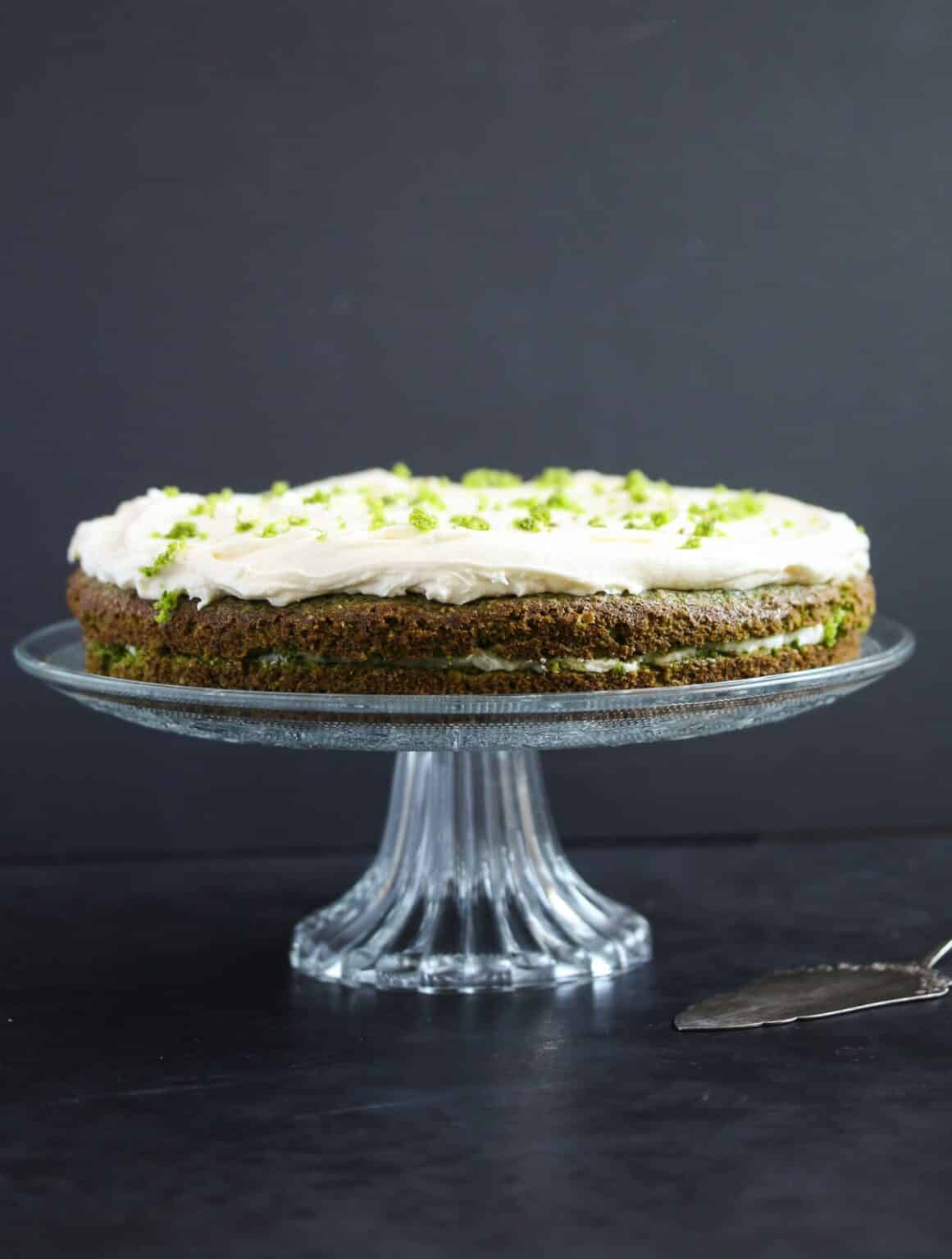 Spinach Cake (with White Chocolate Frosting) - Where Is My Spoon