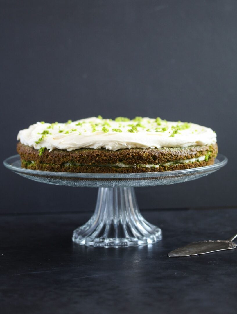 Spinach Cake (with White Chocolate Frosting) - Where Is My Spoon