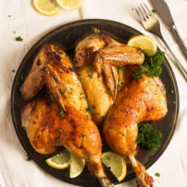 Butterflied Roast Chicken (Spatchcocked Chicken) - Where Is My Spoon