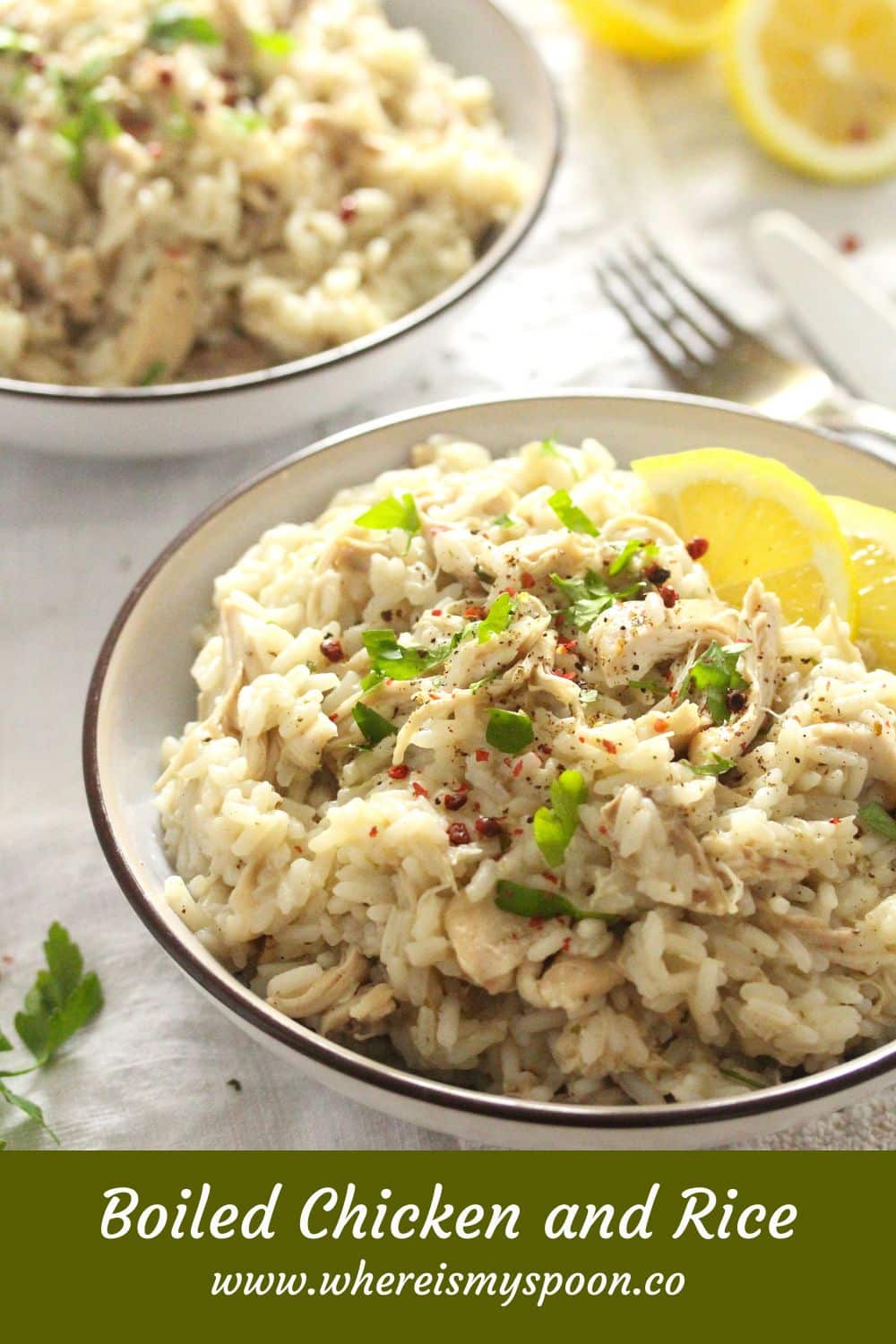 Boiled Rice and Chicken - Where Is My Spoon
