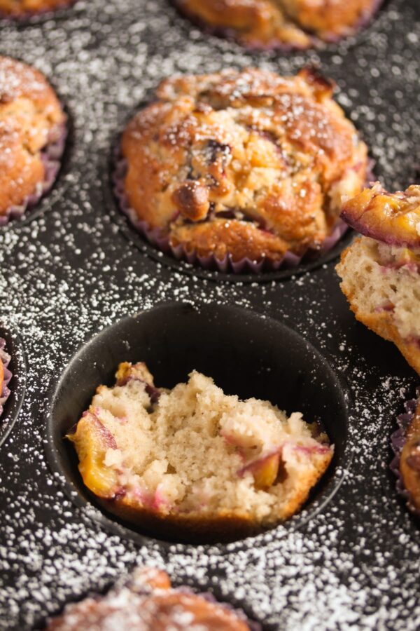 Tender Plum Muffins (with Yogurt and Cinnamon)