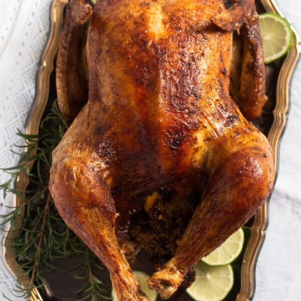 Roasted Stuffed Whole Chicken Recipe - Where Is My Spoon