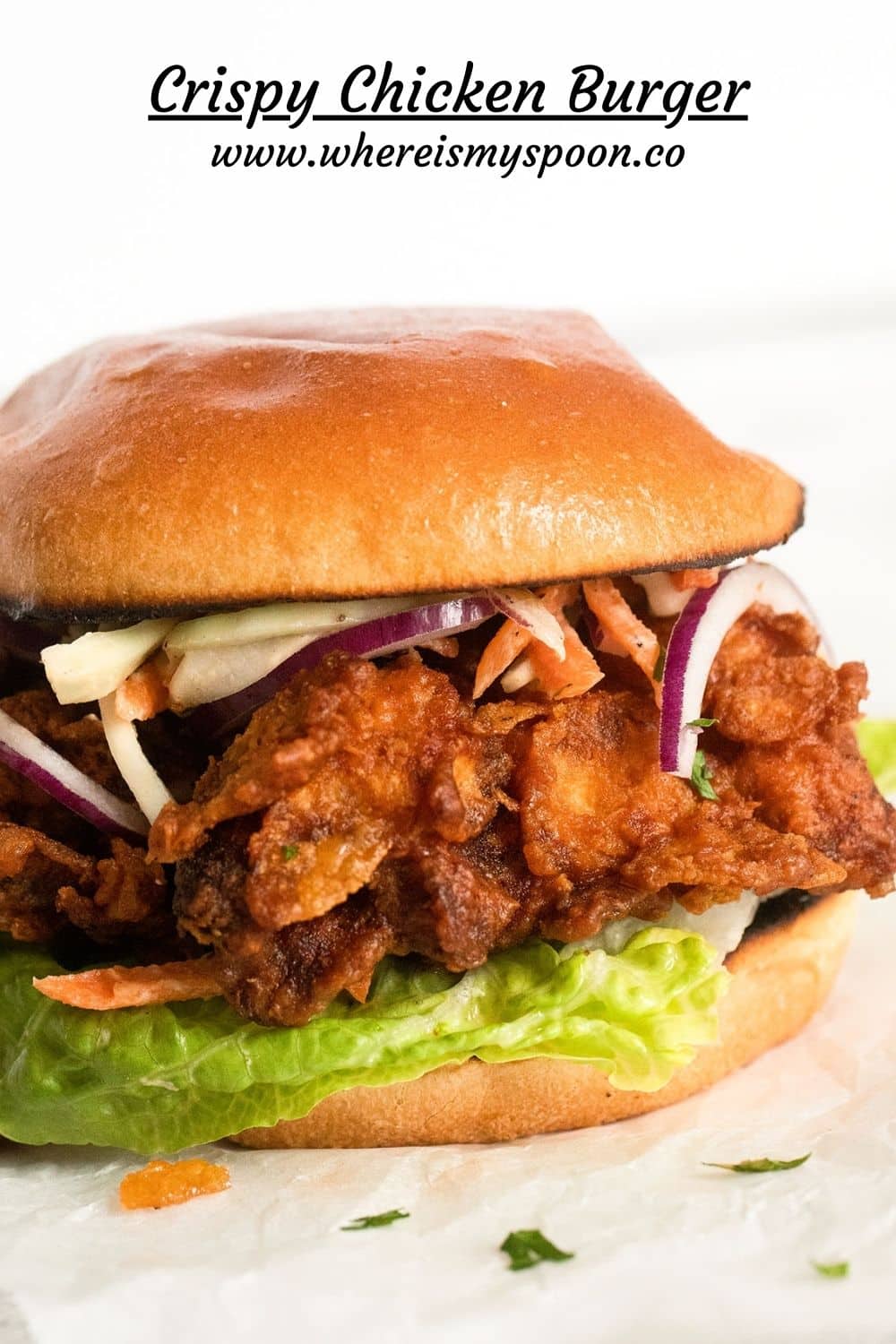 Crispy Chicken Burger - Where Is My Spoon