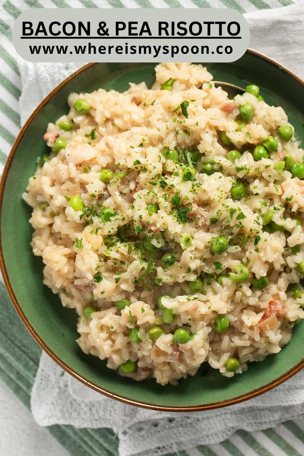 Bacon and Pea Risotto - Where Is My Spoon