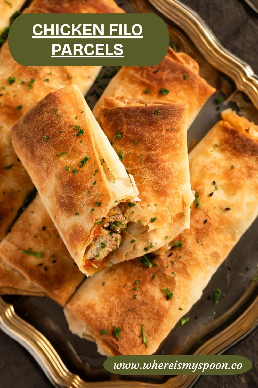 Crispy Chicken Filo Parcels - Where Is My Spoon