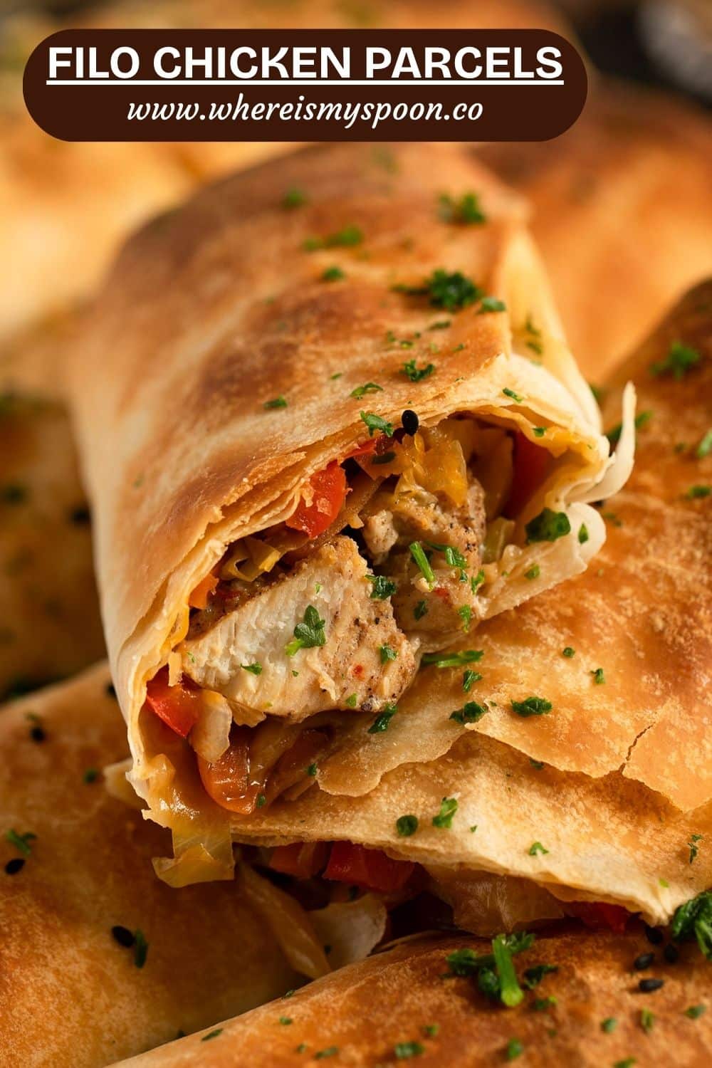 Crispy Chicken Filo Parcels - Where Is My Spoon